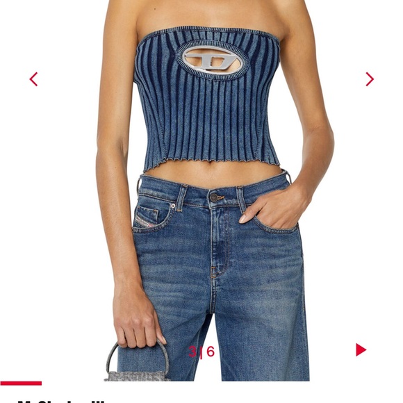 Diesel | Tops | Diesal Logo Tube Top Cut Out | Poshmark